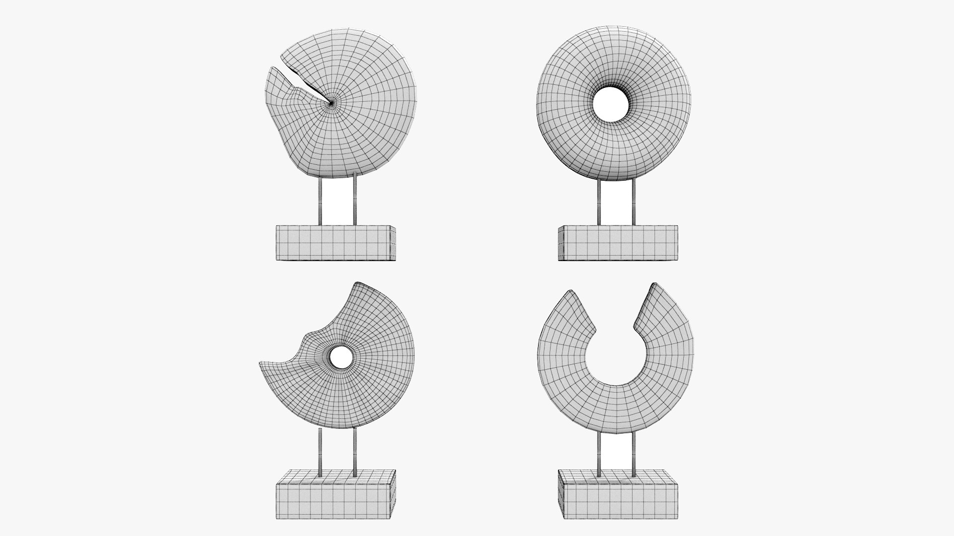 3D Model Sculpture Round Abstract - TurboSquid 2101072