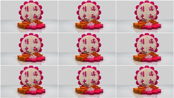3D Moon cake rabbit paper-cut Mid-Autumn Festival Celebration Mid ...