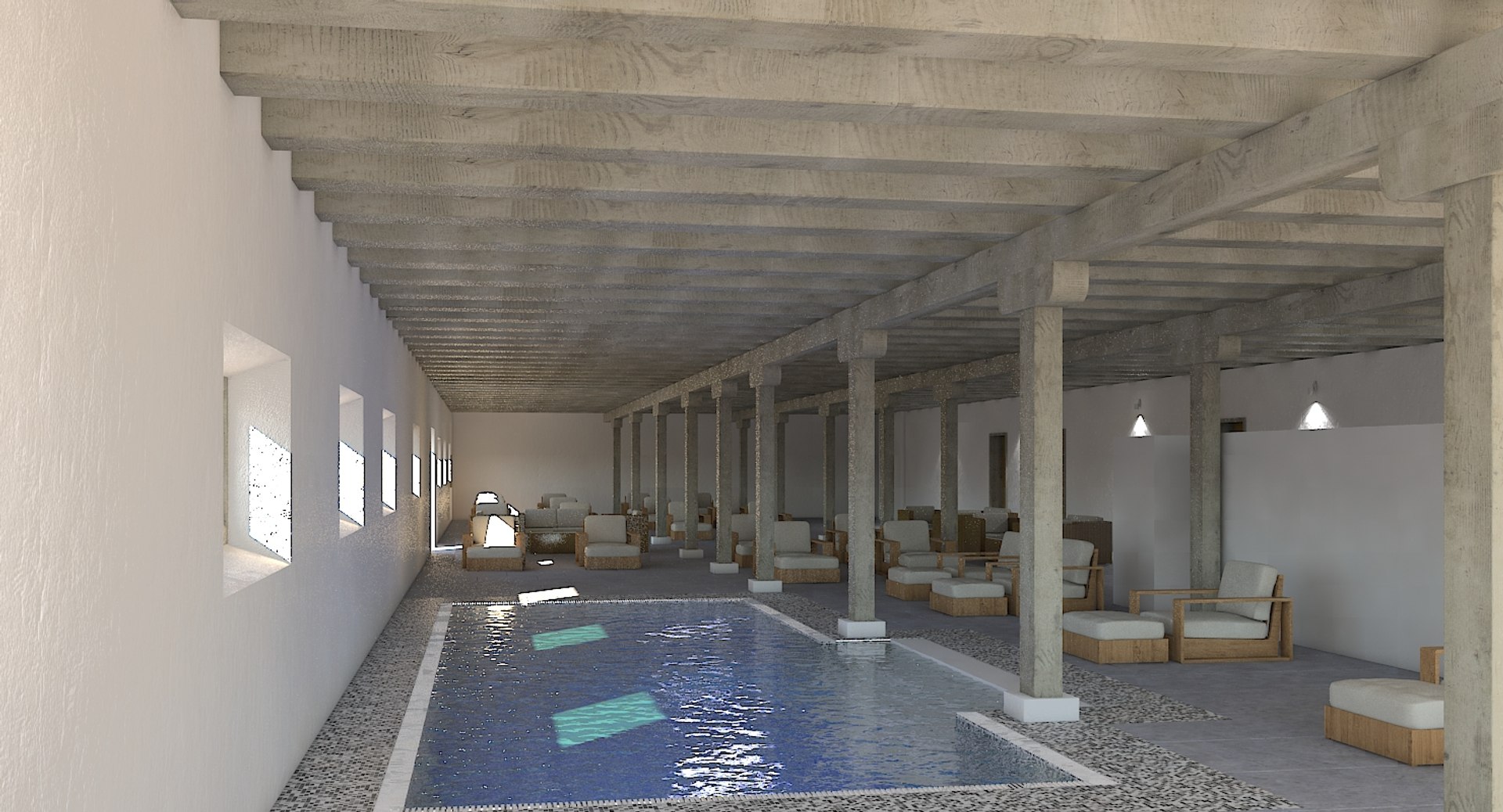 Spa Interior Pool Scene Model - TurboSquid 1286801