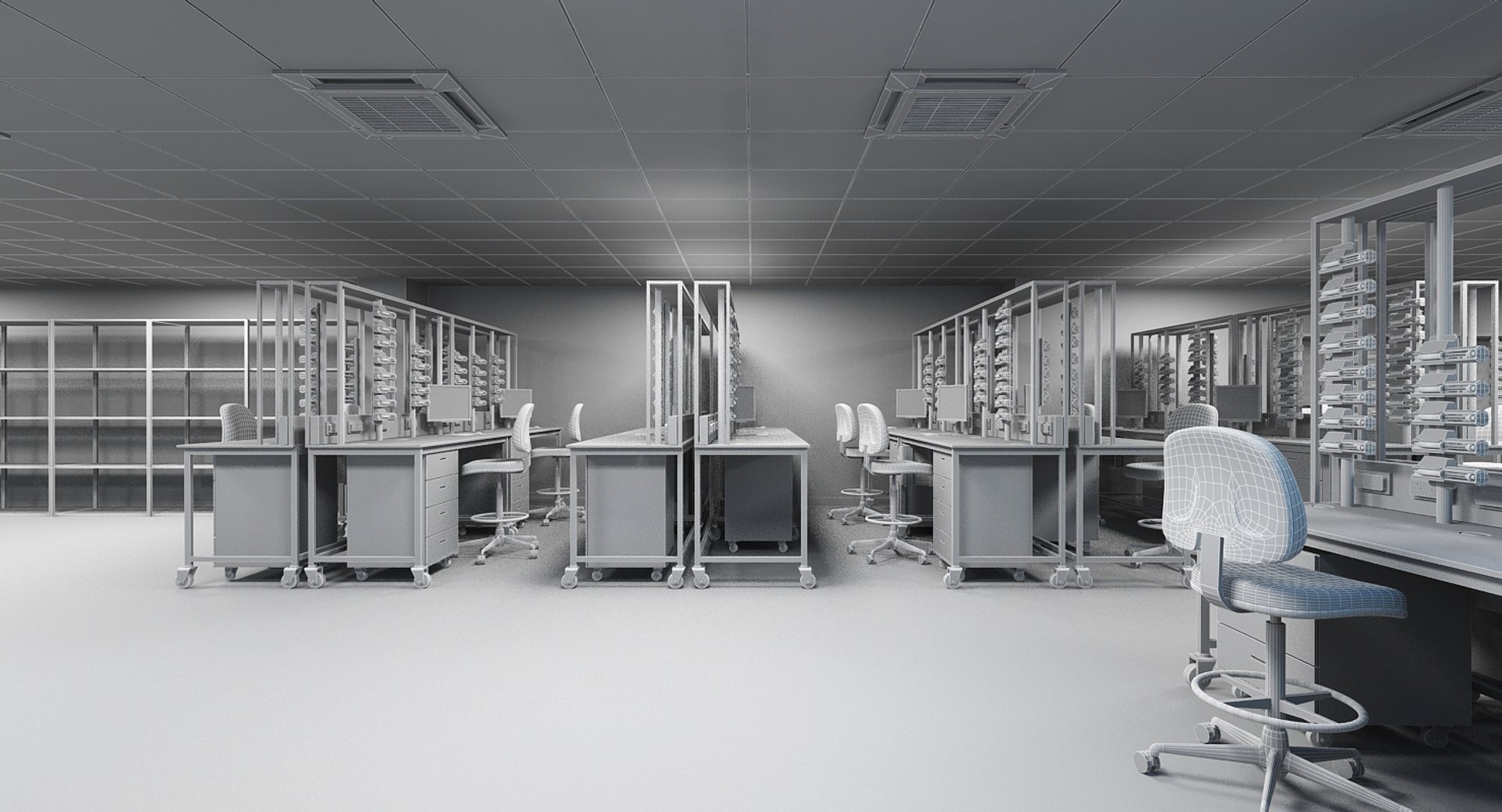 3d Model Medical Laboratory Interior