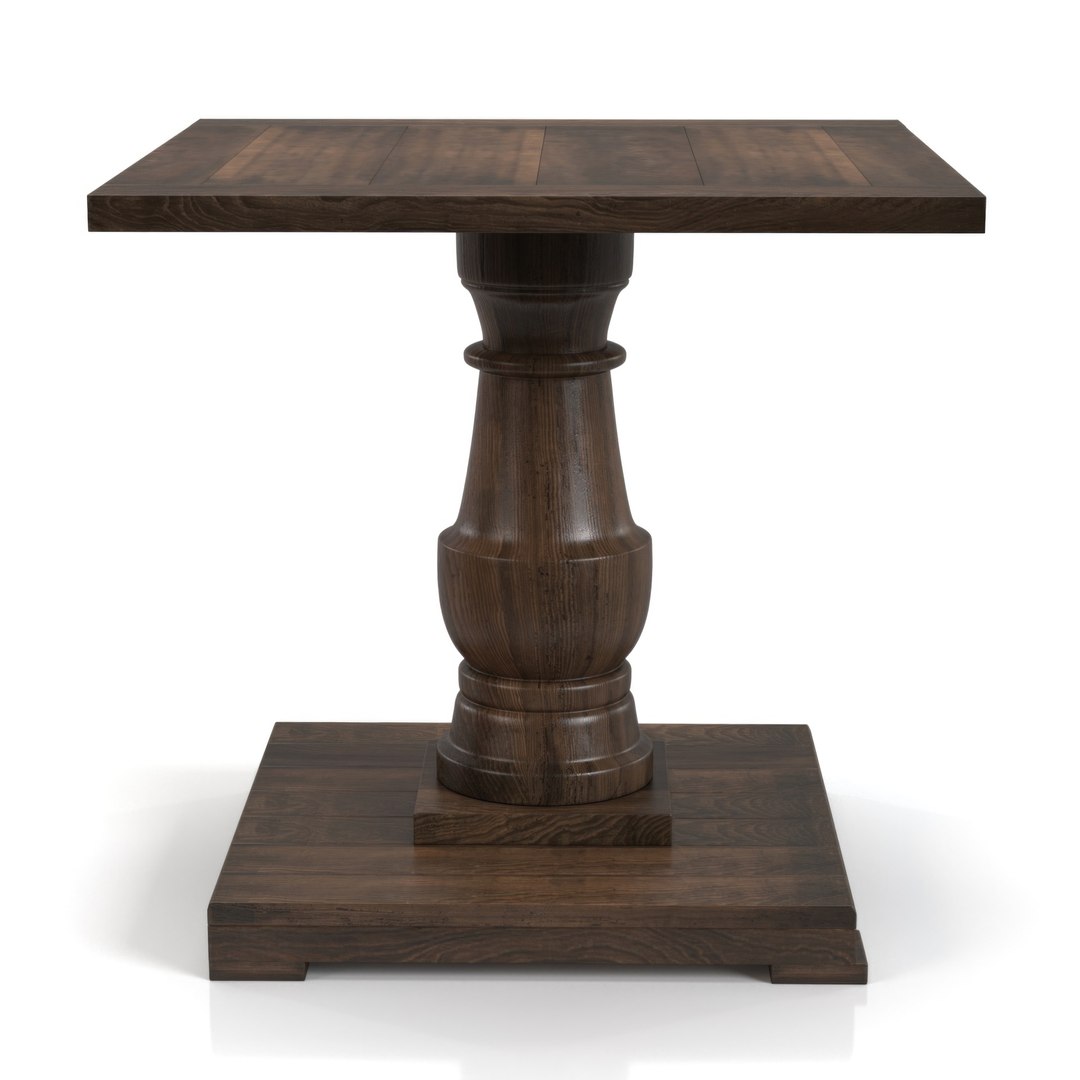 Stratford 26 Inch Pedestal End Table Model - TurboSquid 2228010