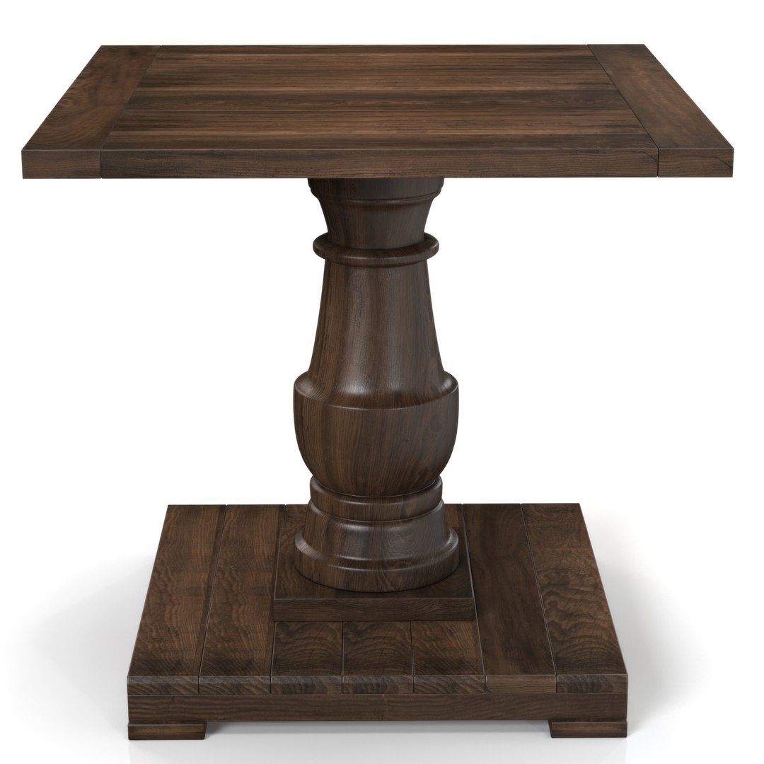 Stratford 26 Inch Pedestal End Table Model - TurboSquid 2228010