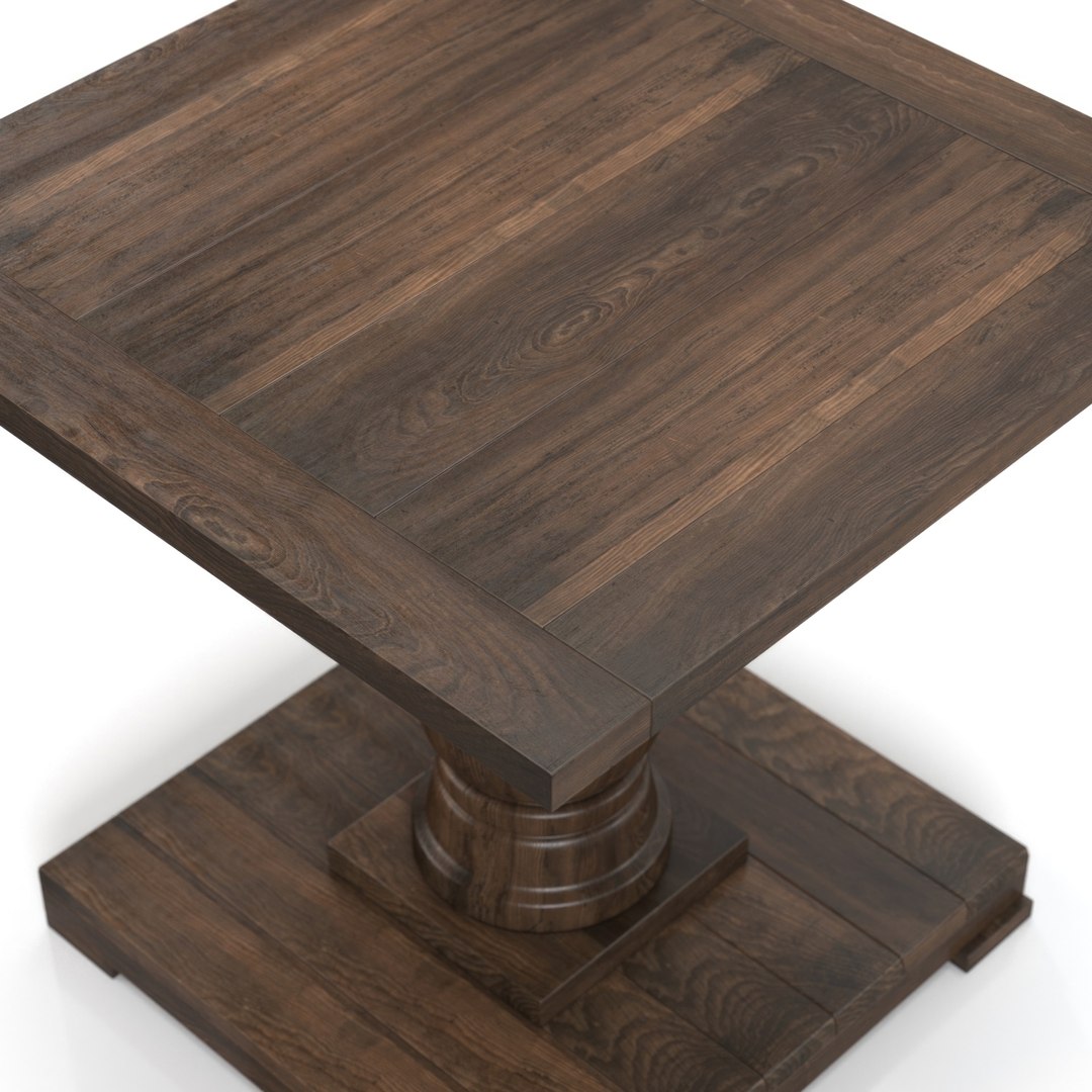 Stratford 26 Inch Pedestal End Table Model - TurboSquid 2228010