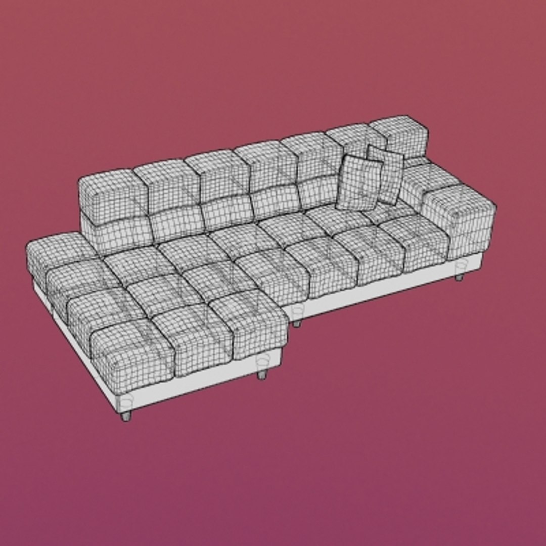 3d Upscale Couch Model