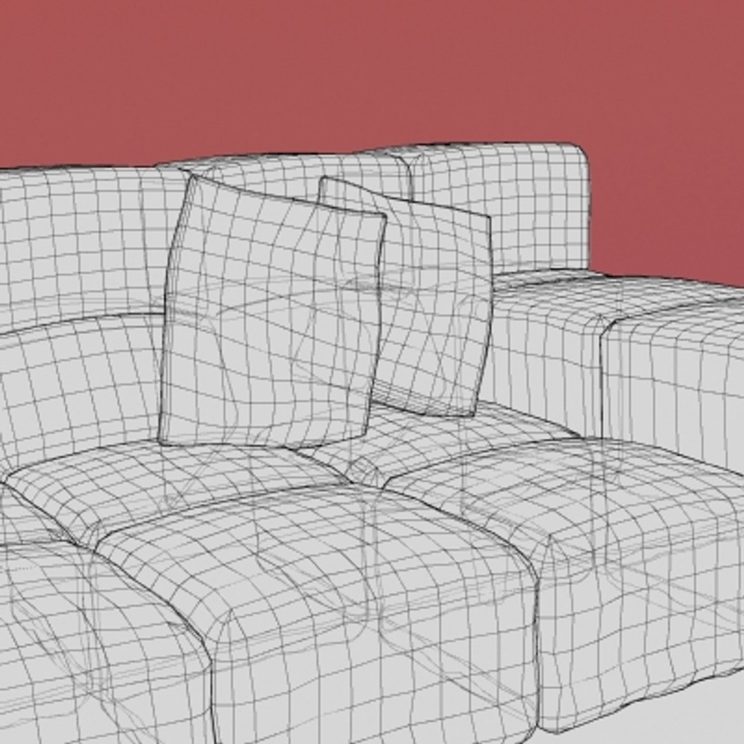 3d Upscale Couch Model