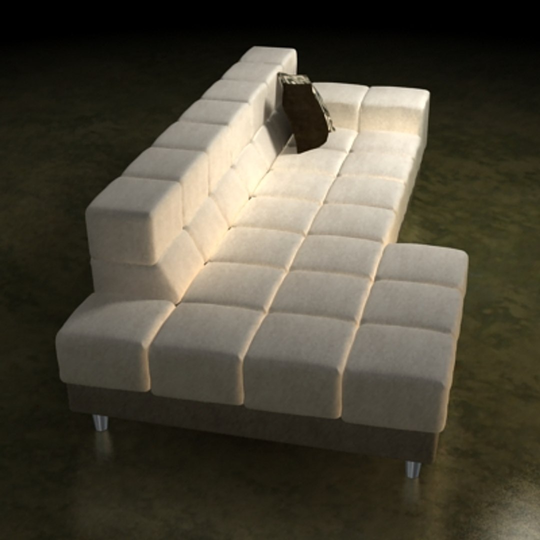 3d Upscale Couch Model