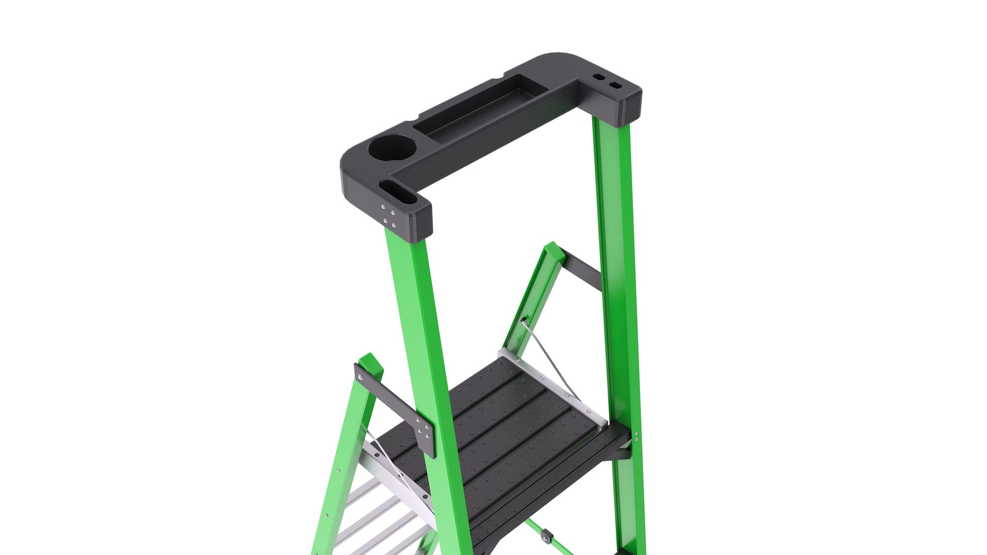 3D Step Ladder - Green - TurboSquid 1924547