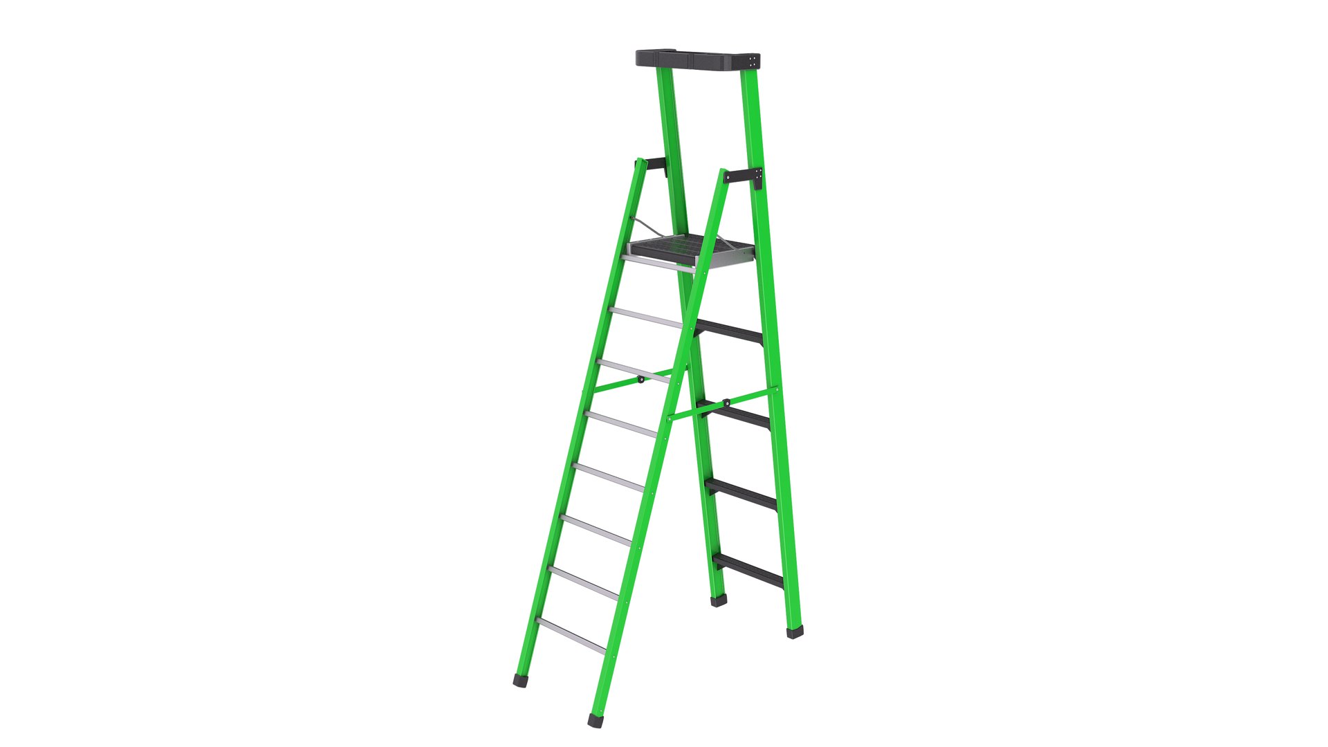 3D Step Ladder - Green - TurboSquid 1924547