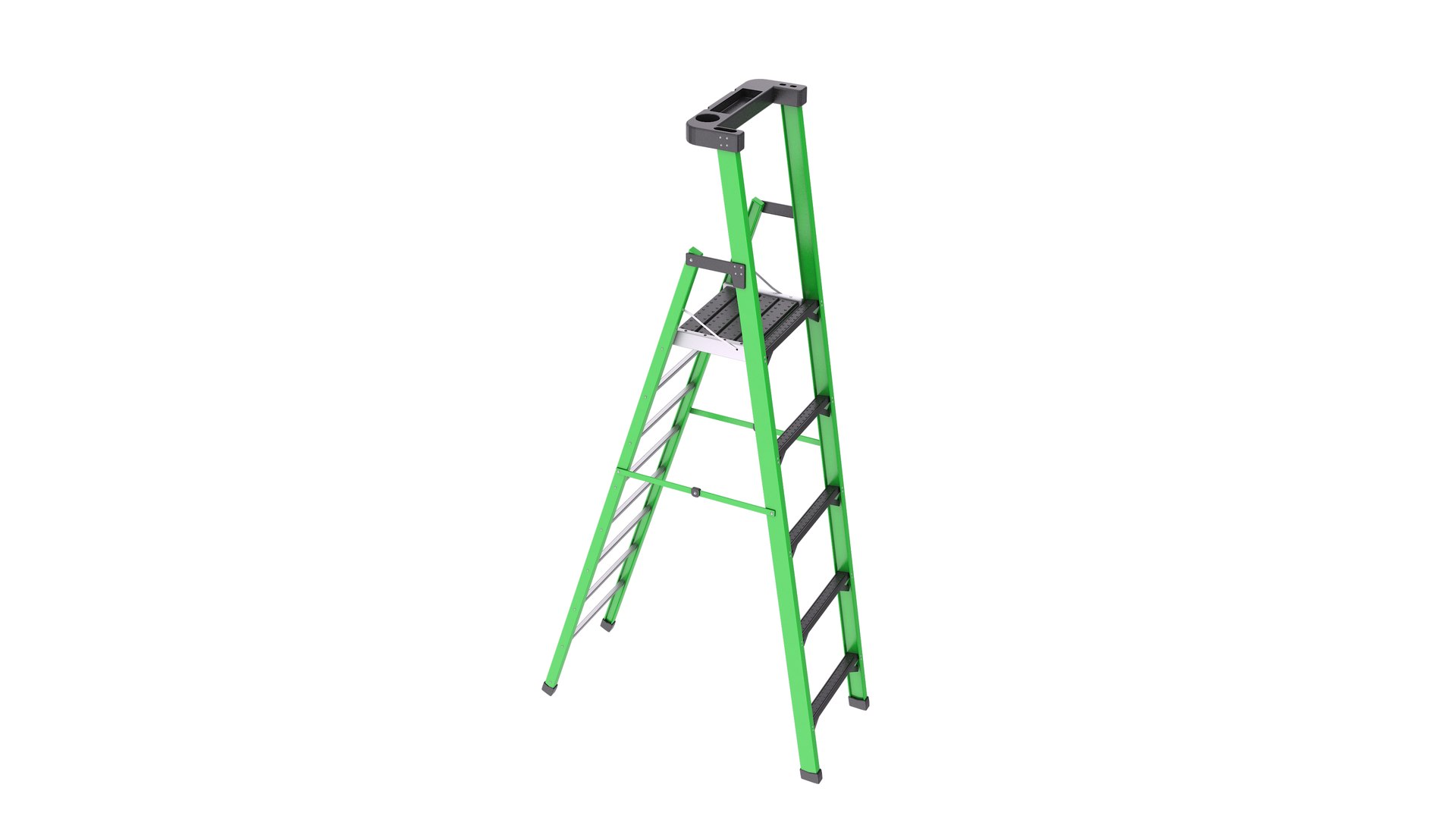 3D Step Ladder - Green - TurboSquid 1924547