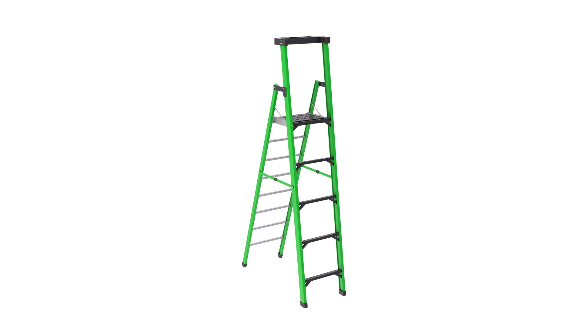 3D Step Ladder - Green - TurboSquid 1924547
