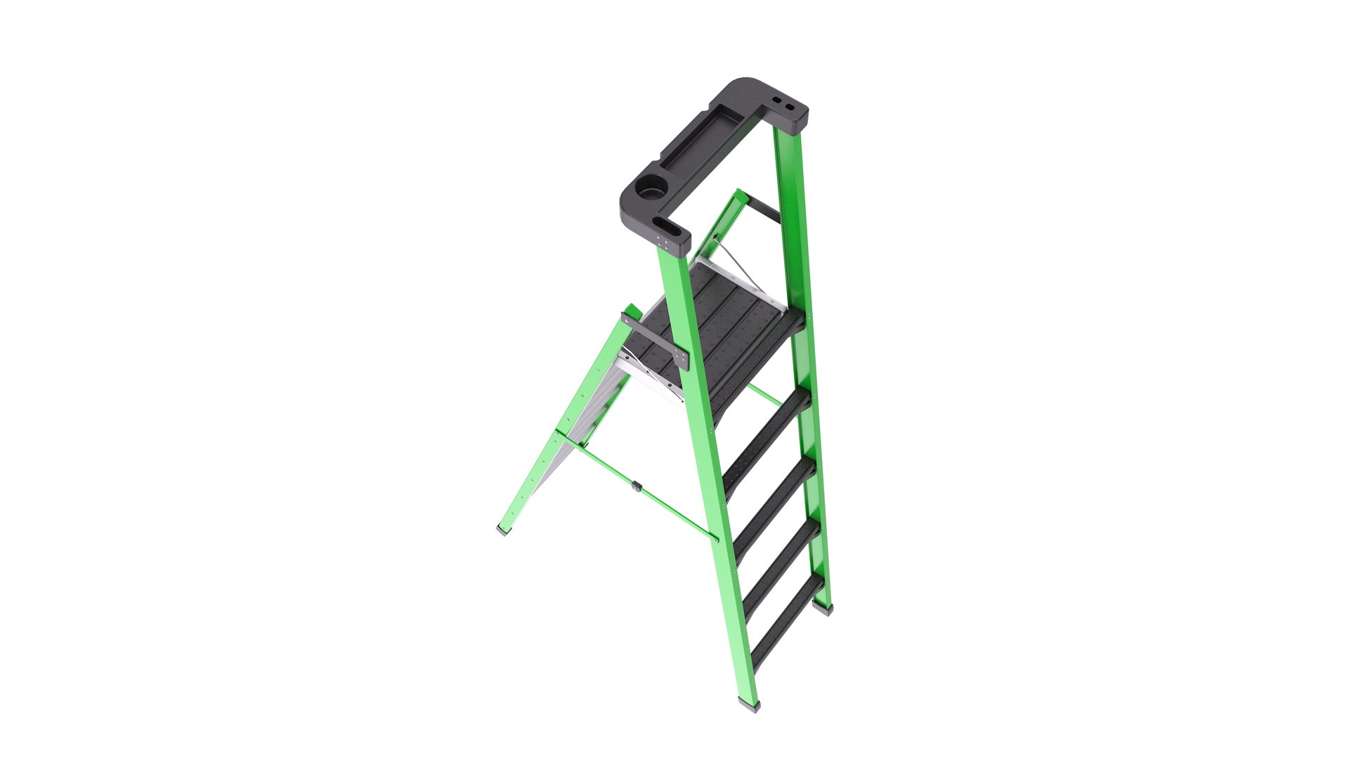 3D Step Ladder - Green - TurboSquid 1924547
