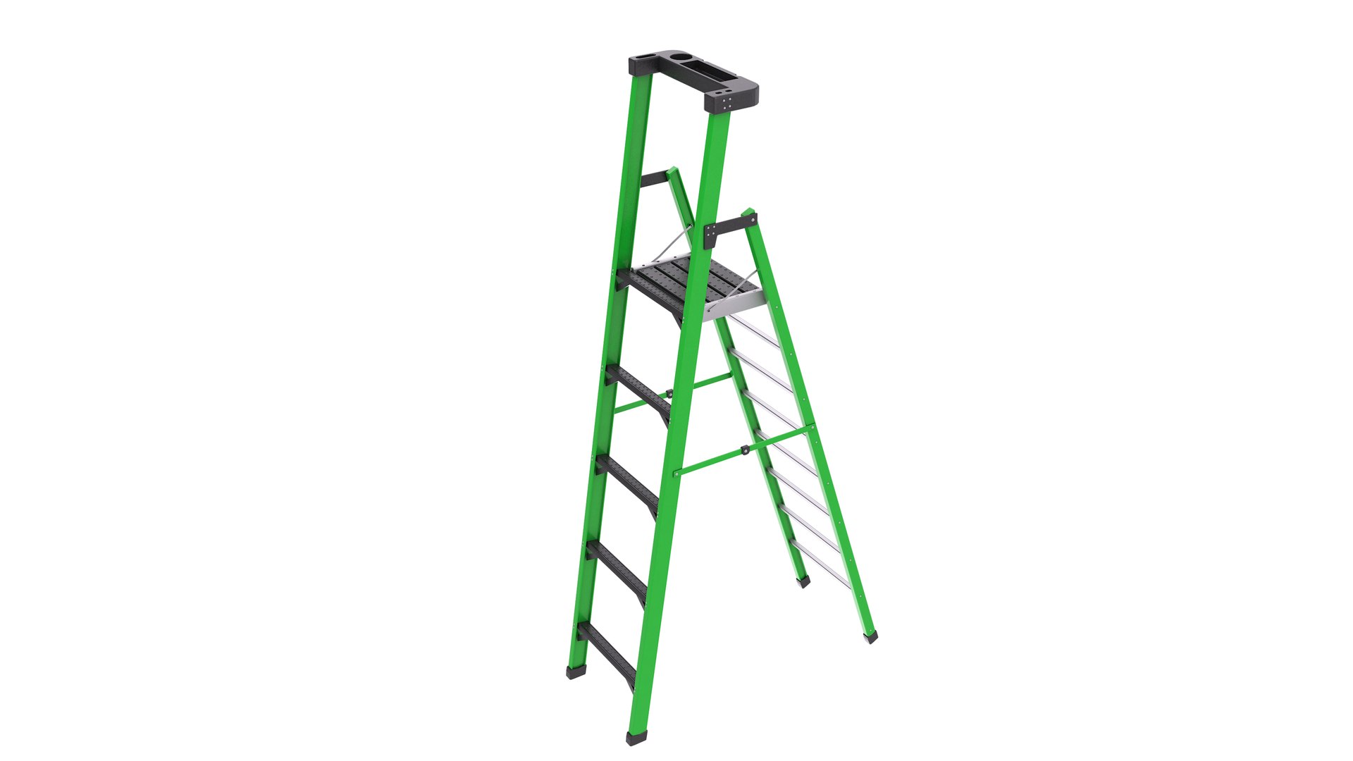 3D Step Ladder - Green - TurboSquid 1924547