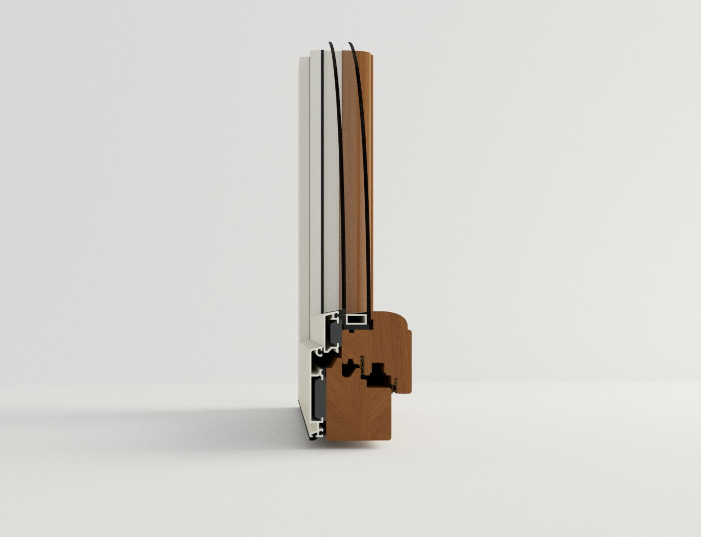 3D Section Wooden Window Glass Model - TurboSquid 1310536