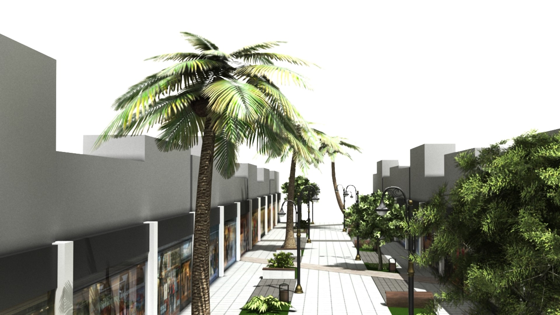 3D Tree Street Shop - TurboSquid 1240623