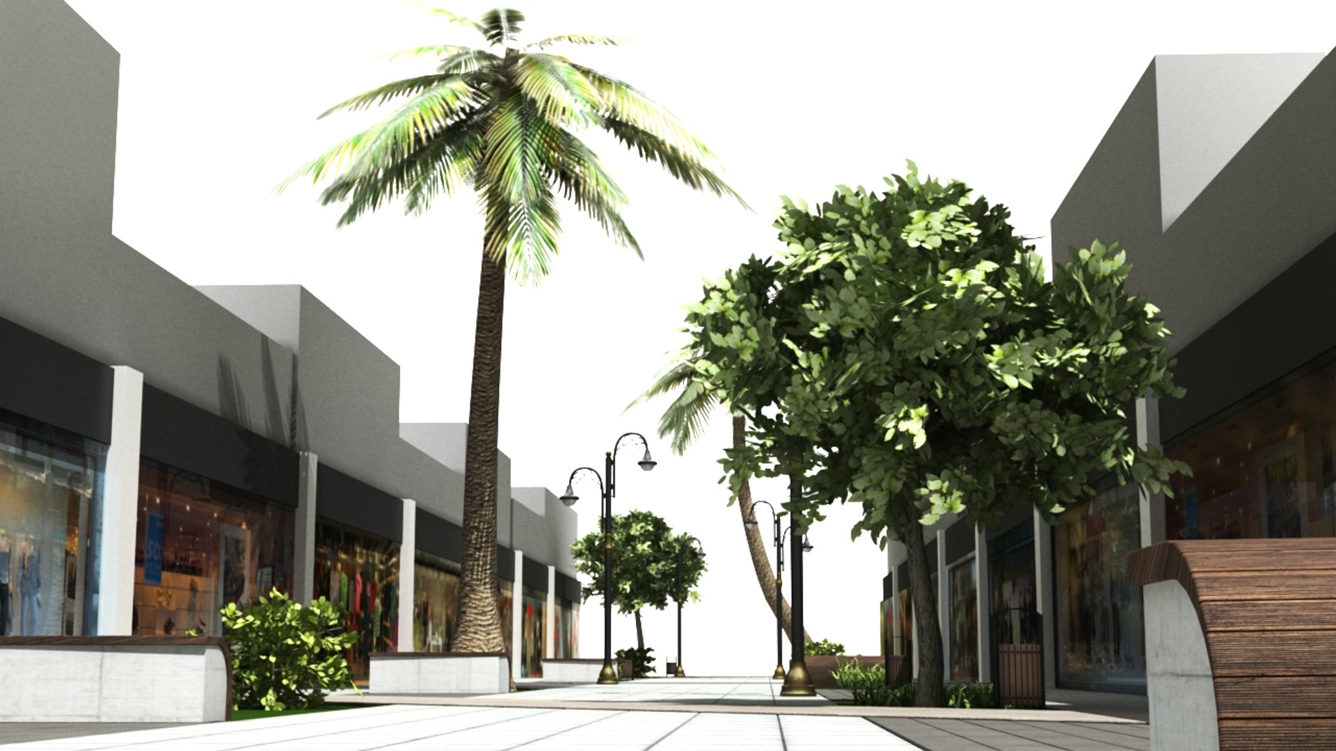 3D Tree Street Shop - TurboSquid 1240623