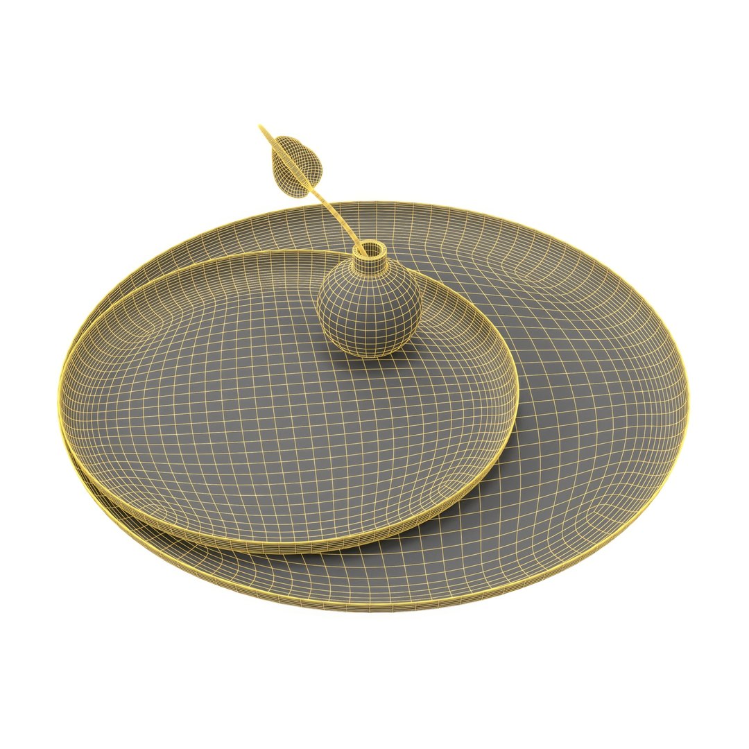Oversized Antique Brass Metal Trays PBR 3D Model - TurboSquid 2227714