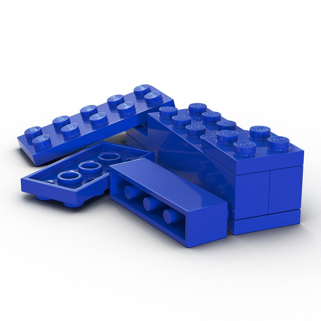 3d model lego bricks set 2