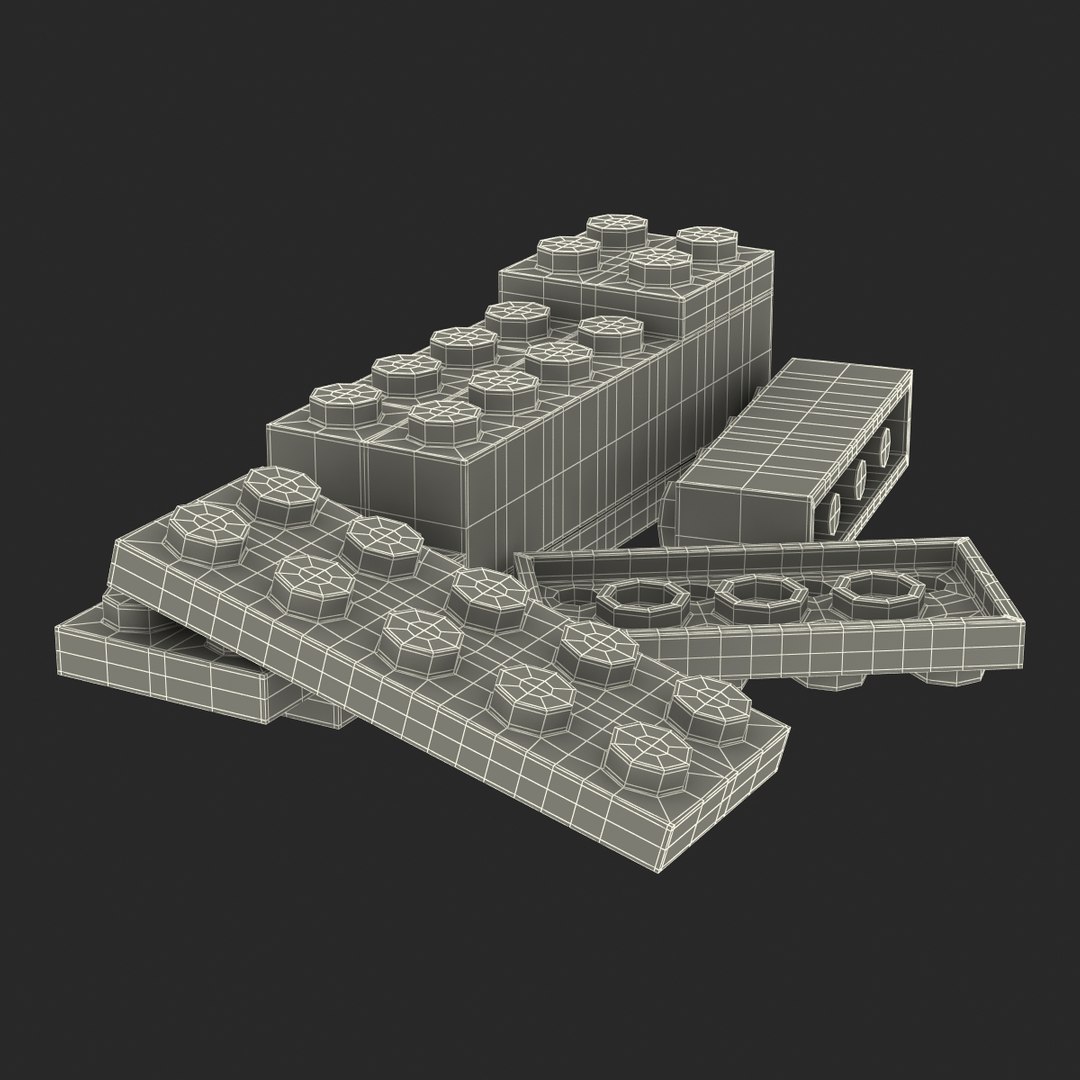 3d model lego bricks set 2