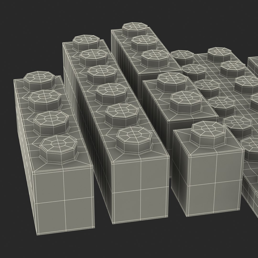 3d model lego bricks set 2