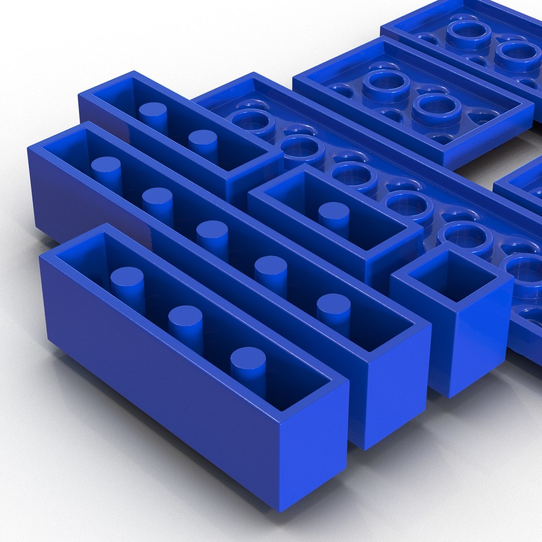 3d model lego bricks set 2