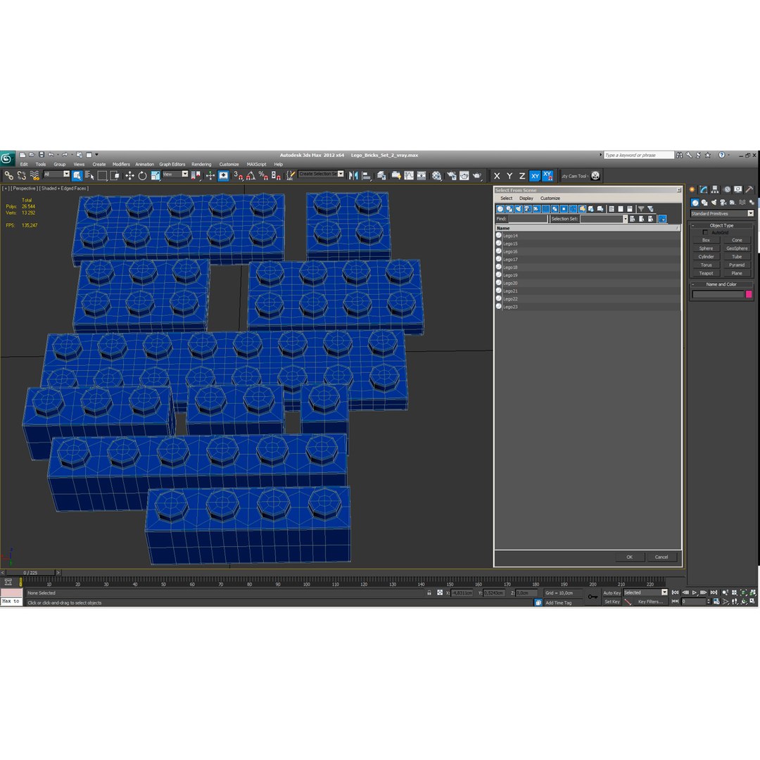 3d model lego bricks set 2