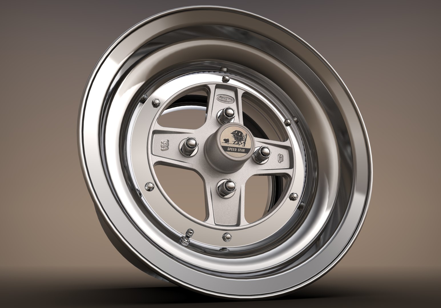 3D Model SSR Speed Star Racing MK-II Wheel 14 Inch - TurboSquid 2005355