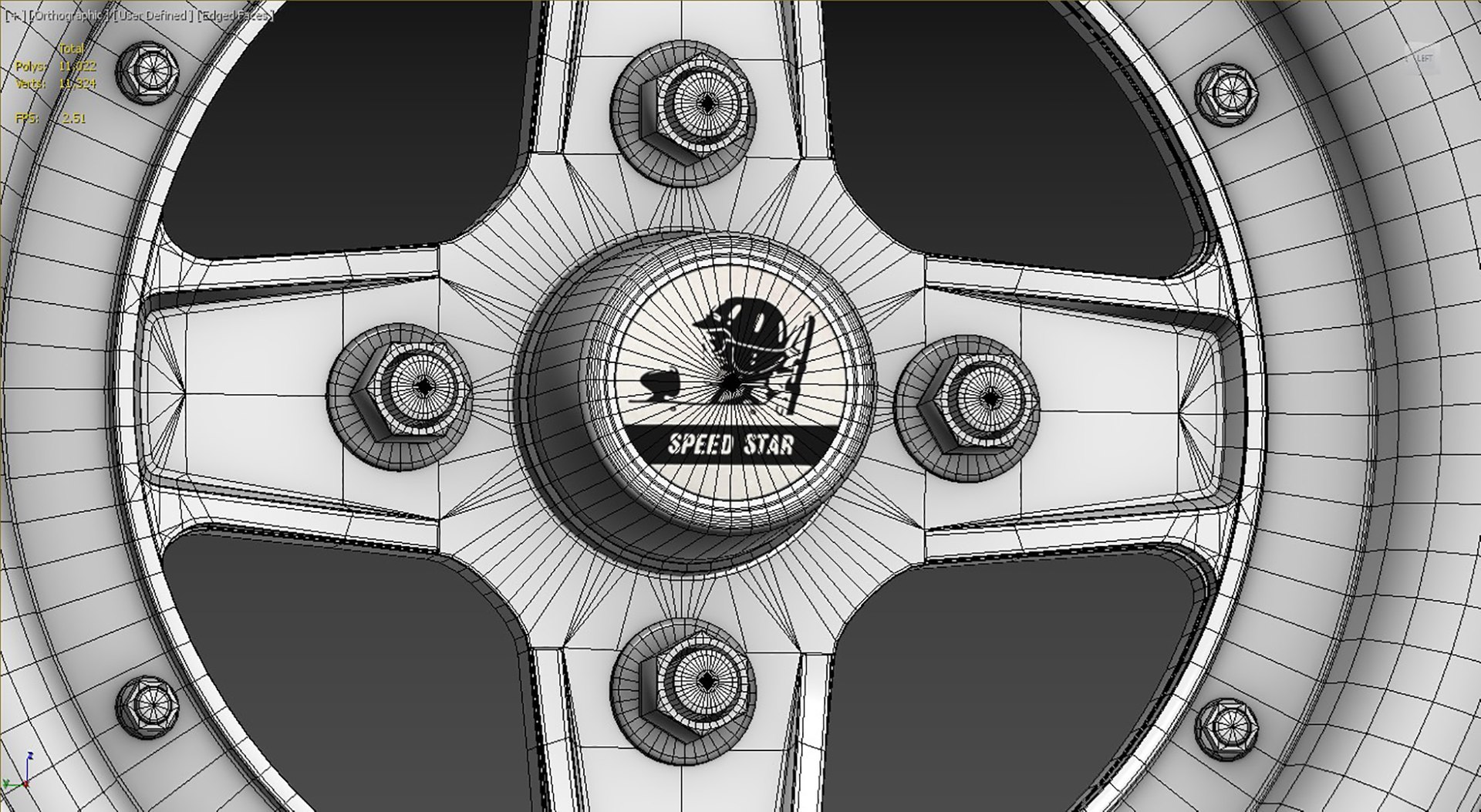 3D Model SSR Speed Star Racing MK-II Wheel 14 Inch - TurboSquid 2005355