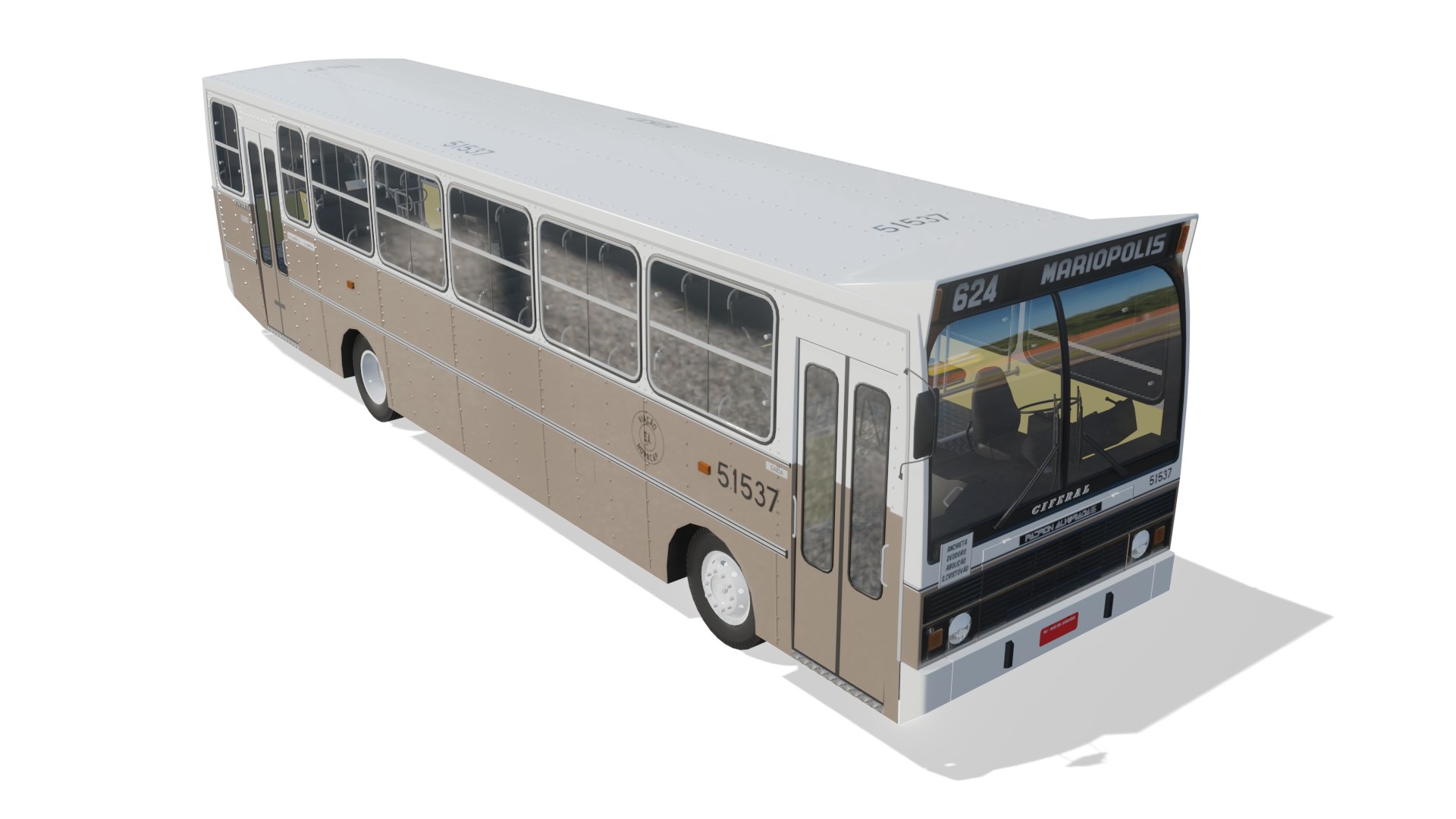 Onibus Ciferal Padron Model - TurboSquid 1678685