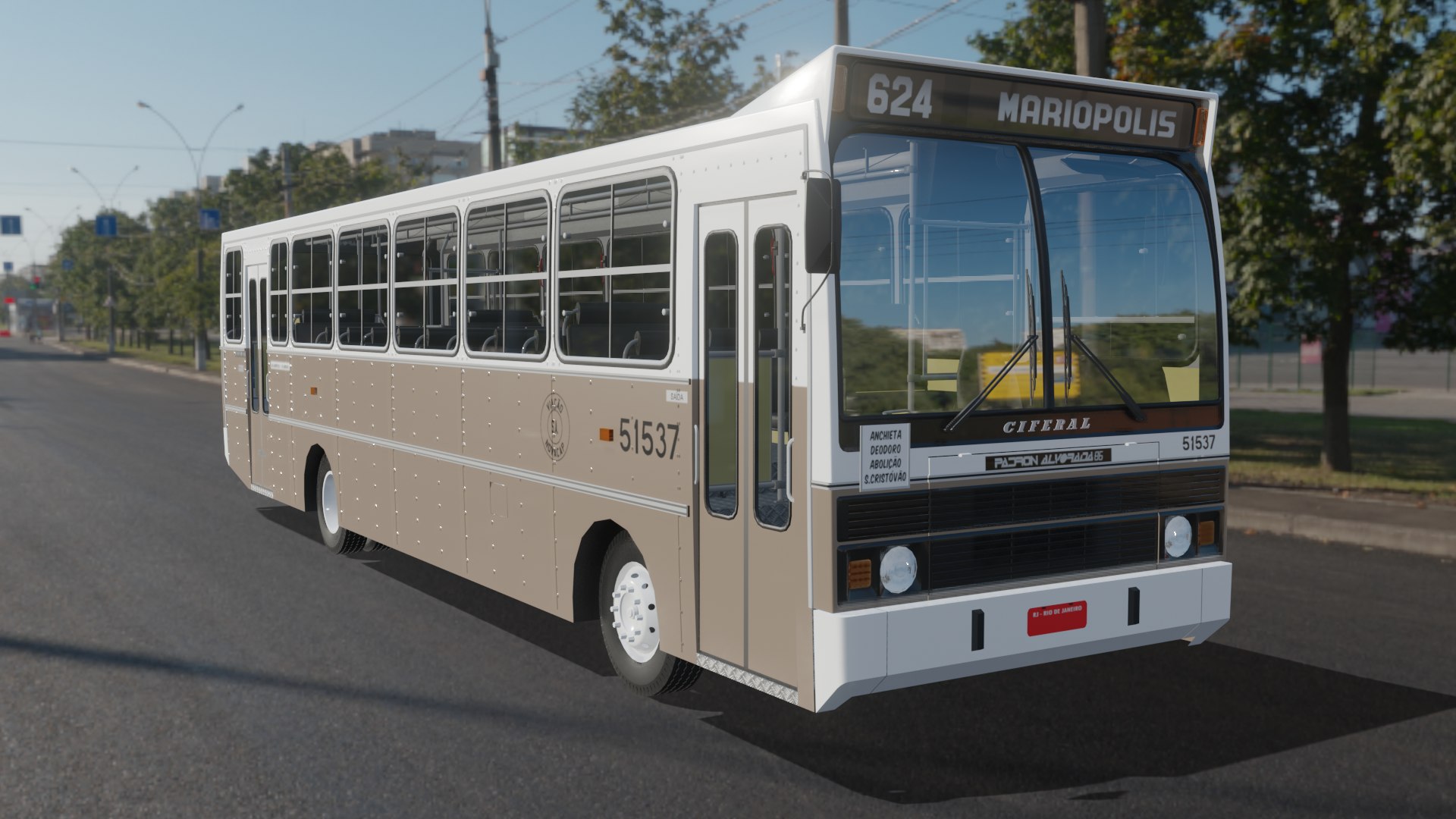 Onibus Ciferal Padron Model - TurboSquid 1678685