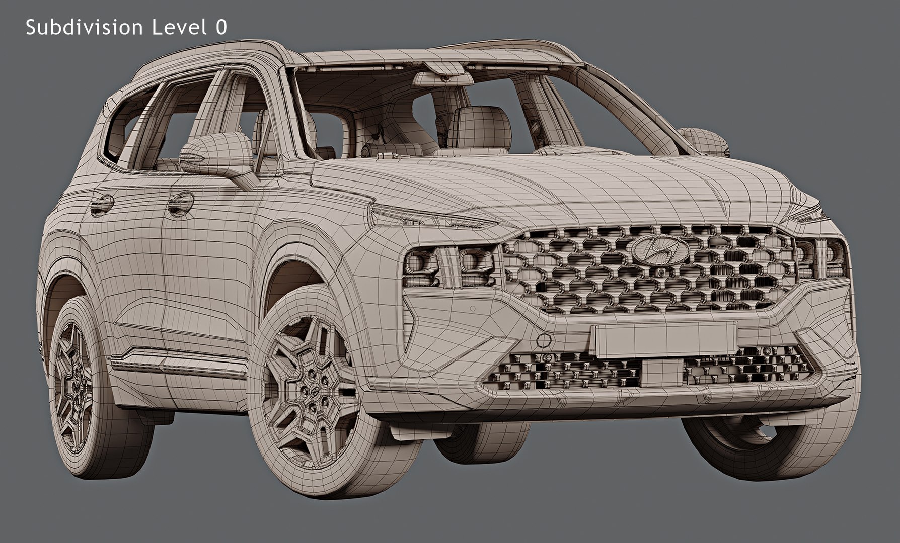 3D 2021 Hyundai Santa Fe Model - TurboSquid 1597851