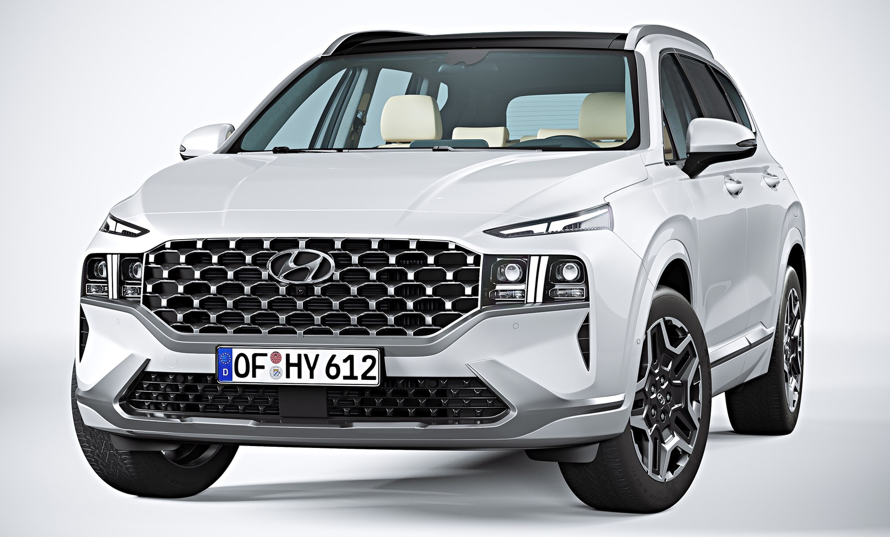 3D 2021 Hyundai Santa Fe Model - TurboSquid 1597851