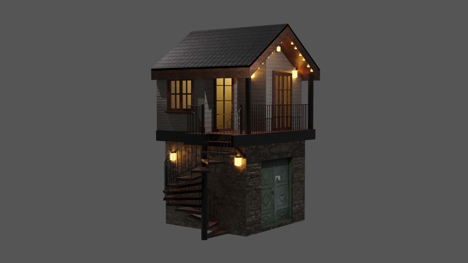 Stone Cottage House Village Low-poly 3D Model 3D Model - TurboSquid 1774678