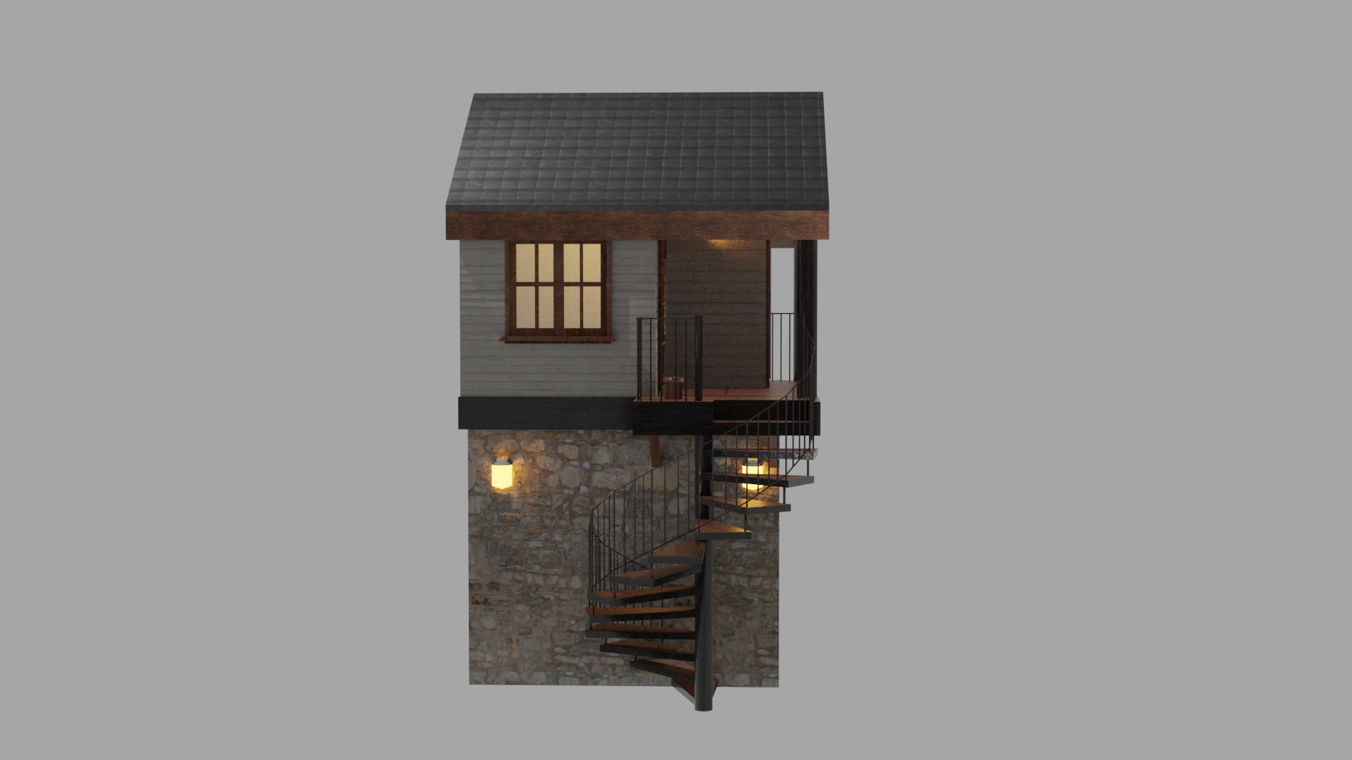 Stone Cottage House Village Low-poly 3D Model 3D Model - TurboSquid 1774678
