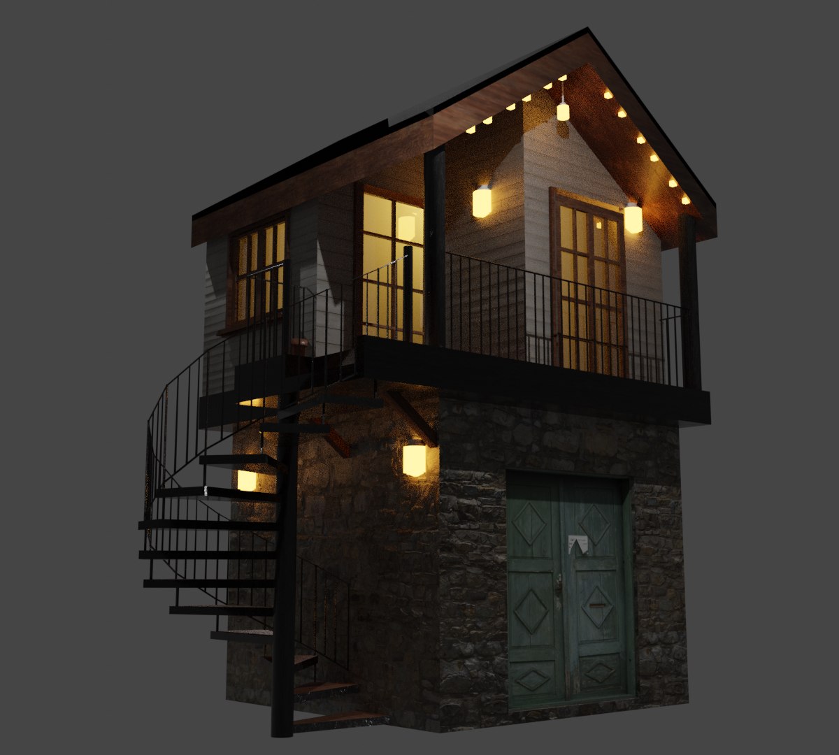 Stone Cottage House Village Low-poly 3D Model 3D Model - TurboSquid 1774678