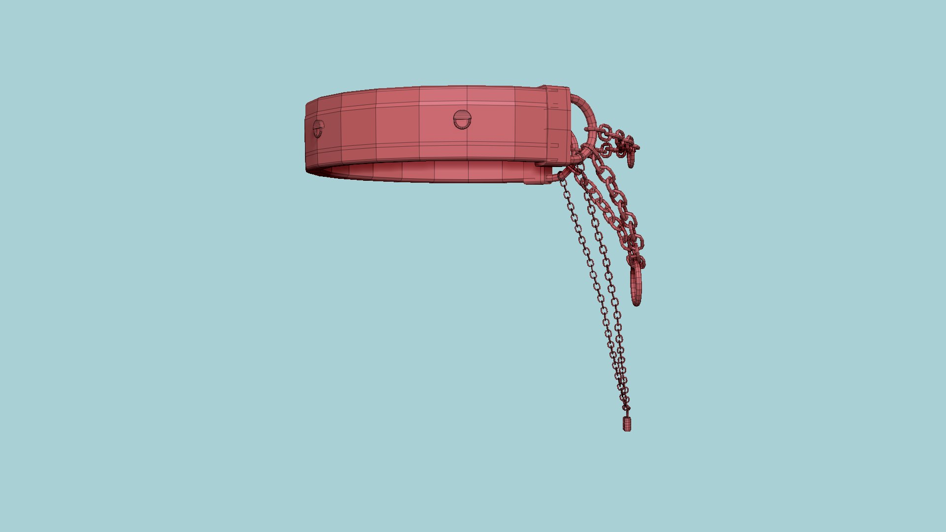 3D Choker Collar C05 Black Skull - Character Design Punk Gothic model ...