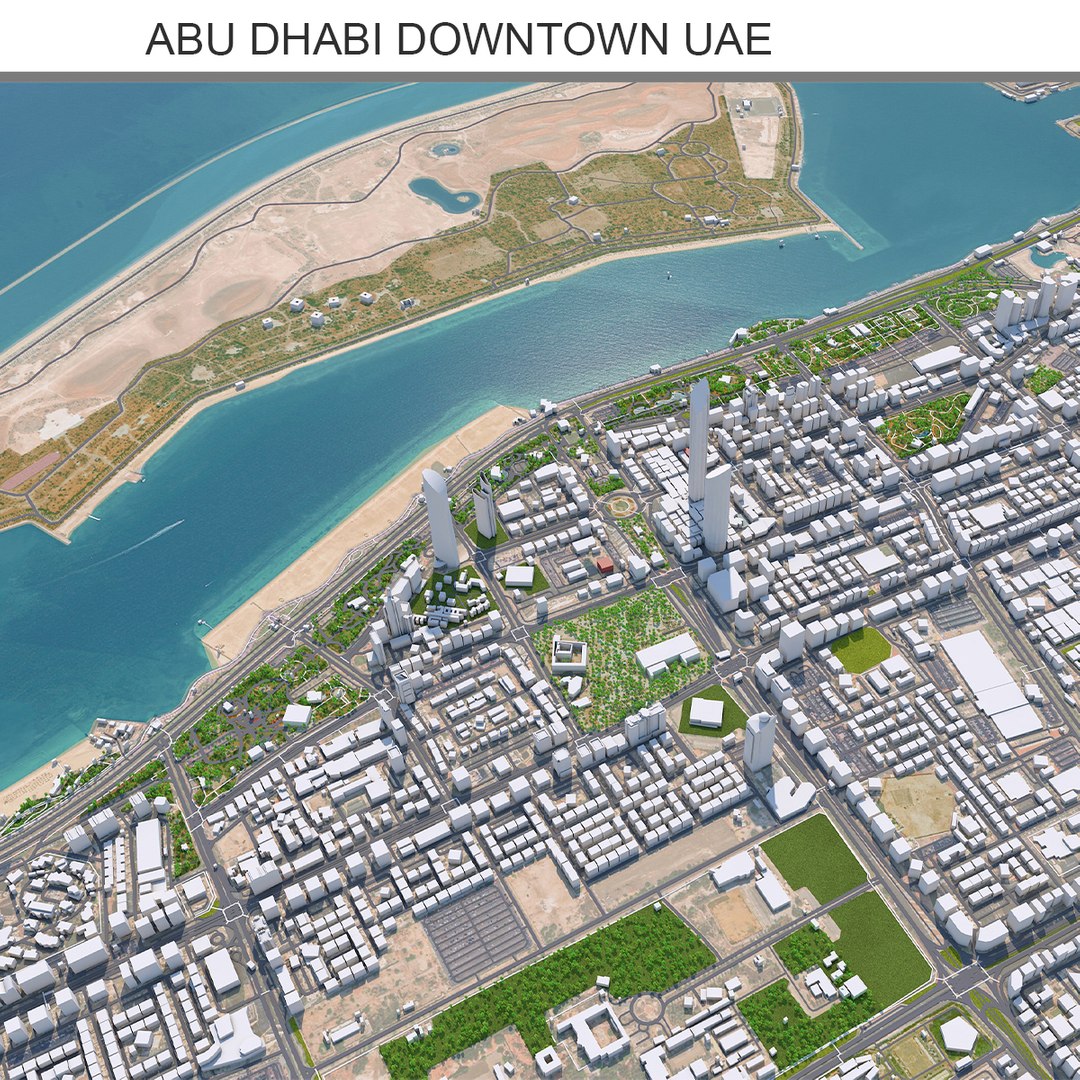 Abu Dhabi Downtown Model - TurboSquid 1925952