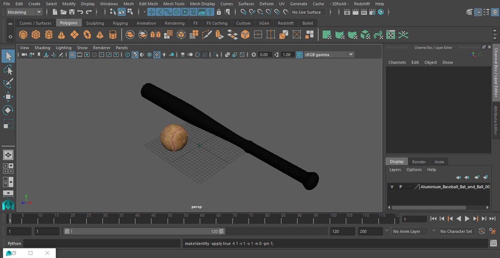 Aluminium Baseball Bat and Ball 3D - TurboSquid 2149894