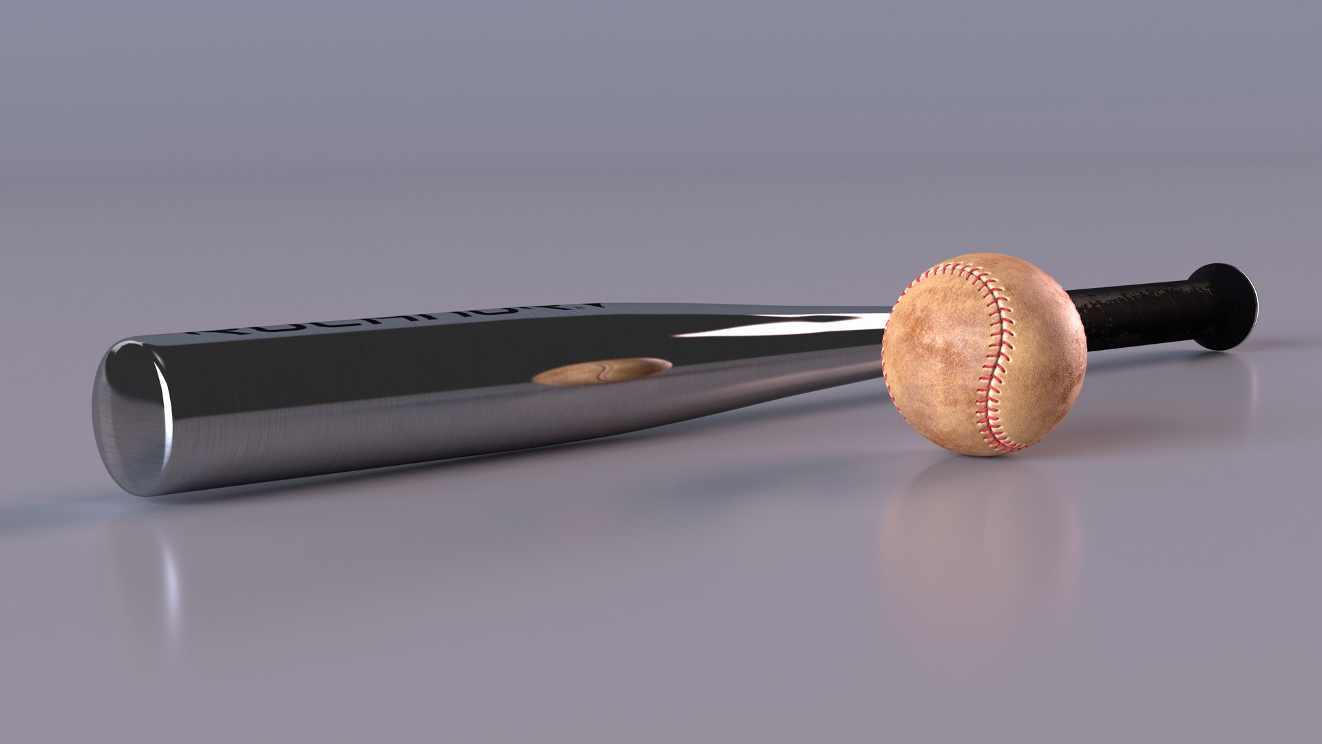 Aluminium Baseball Bat and Ball 3D - TurboSquid 2149894