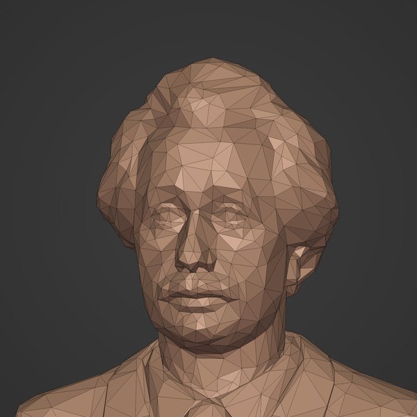 3D Print Ready Low Poly Albert Einstein Bust model - TurboSquid 1911774