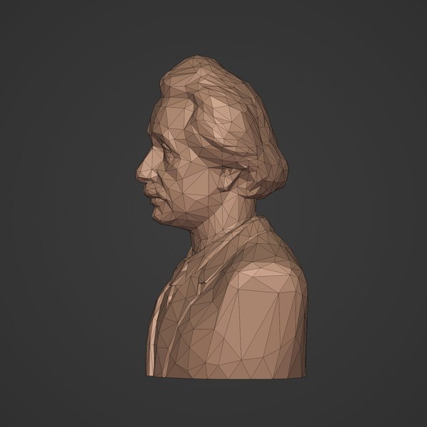 3D Print Ready Low Poly Albert Einstein Bust model - TurboSquid 1911774