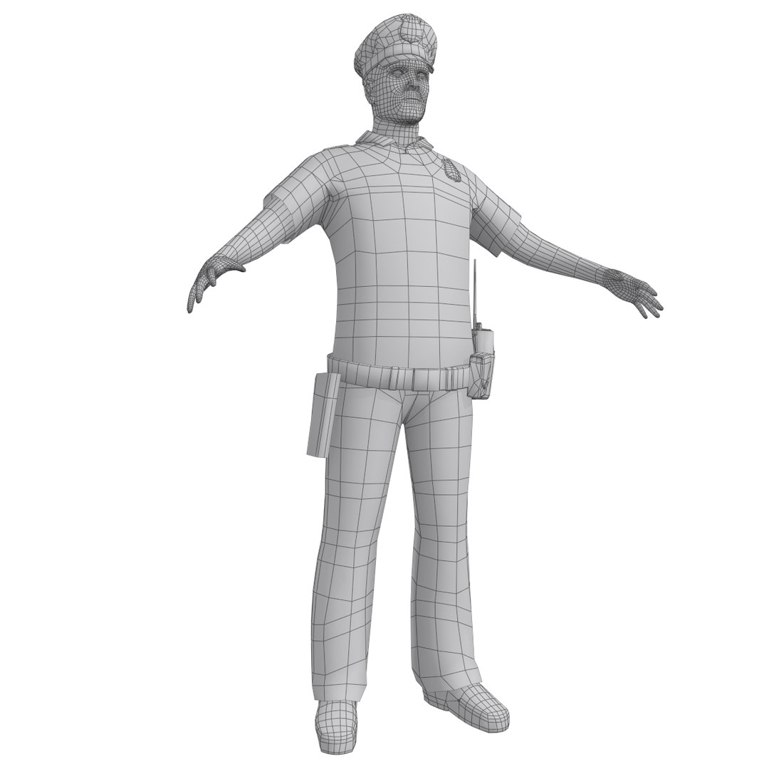 3d Model Police Officer 3