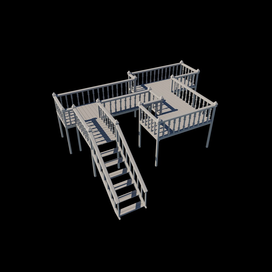 3D Multi Tier Deck Model - TurboSquid 2408953