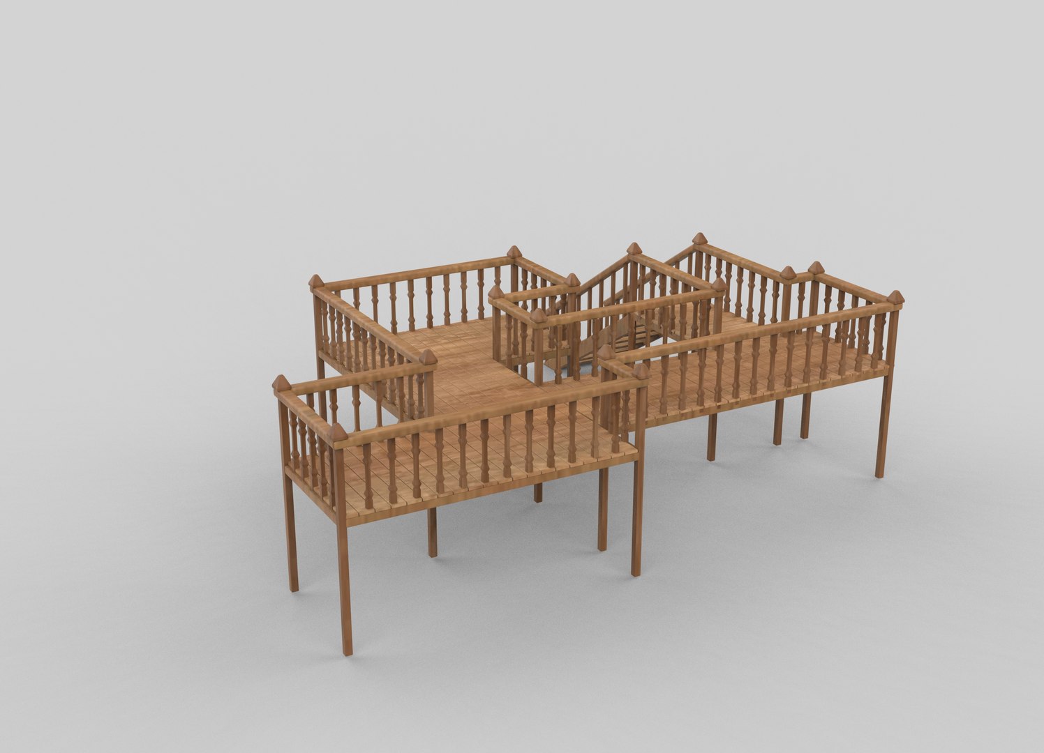 3D Multi Tier Deck Model - TurboSquid 2408953