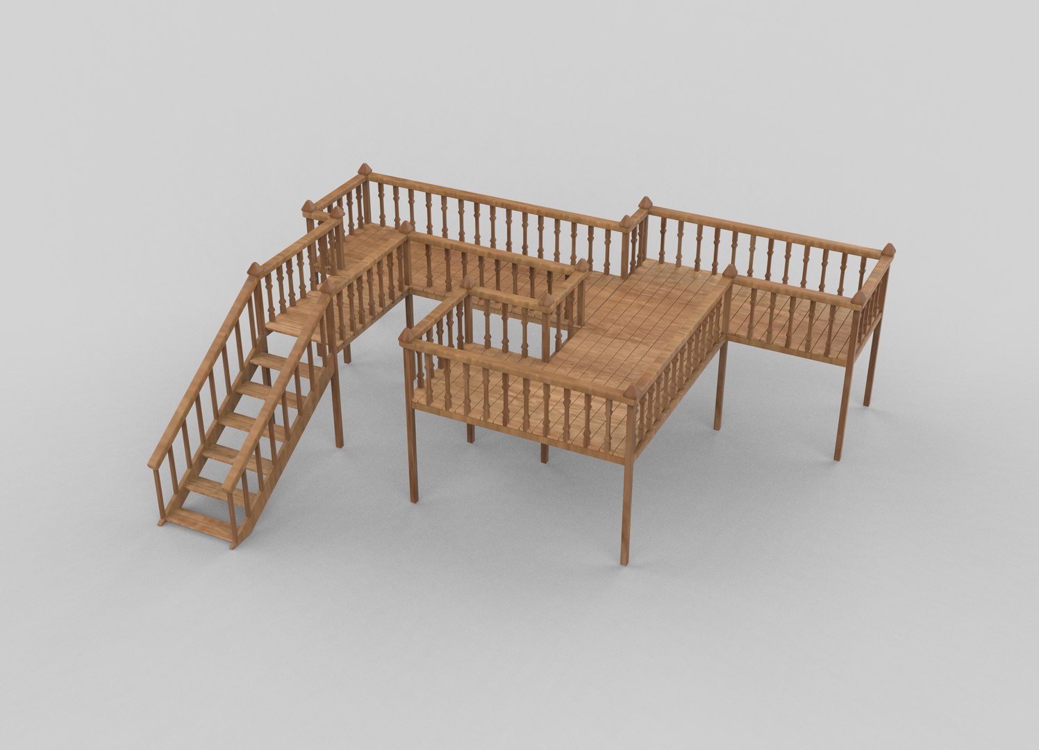 3D Multi Tier Deck Model - TurboSquid 2408953