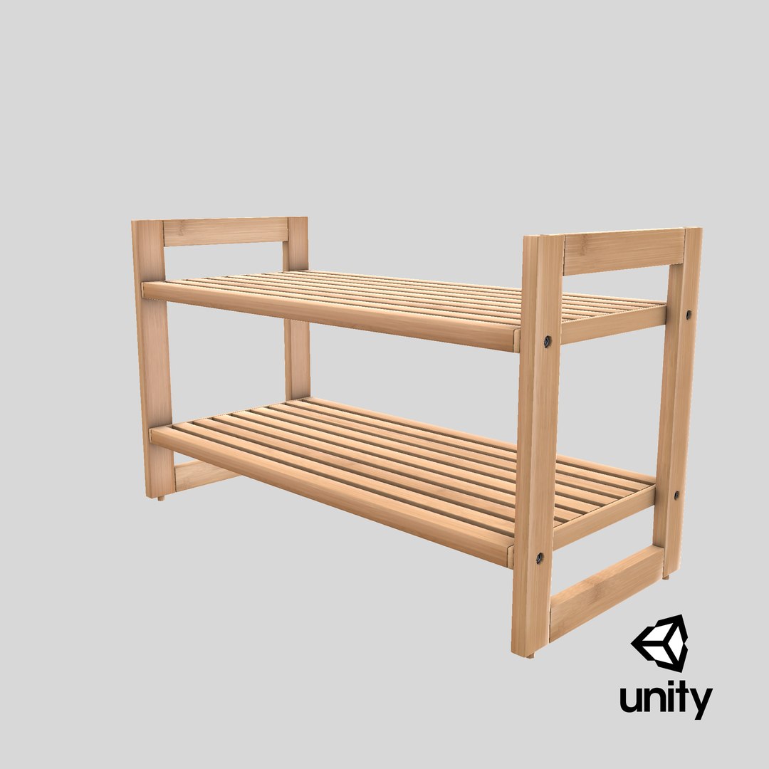 Wooden stackable shoe rack 3D model - TurboSquid 1521117