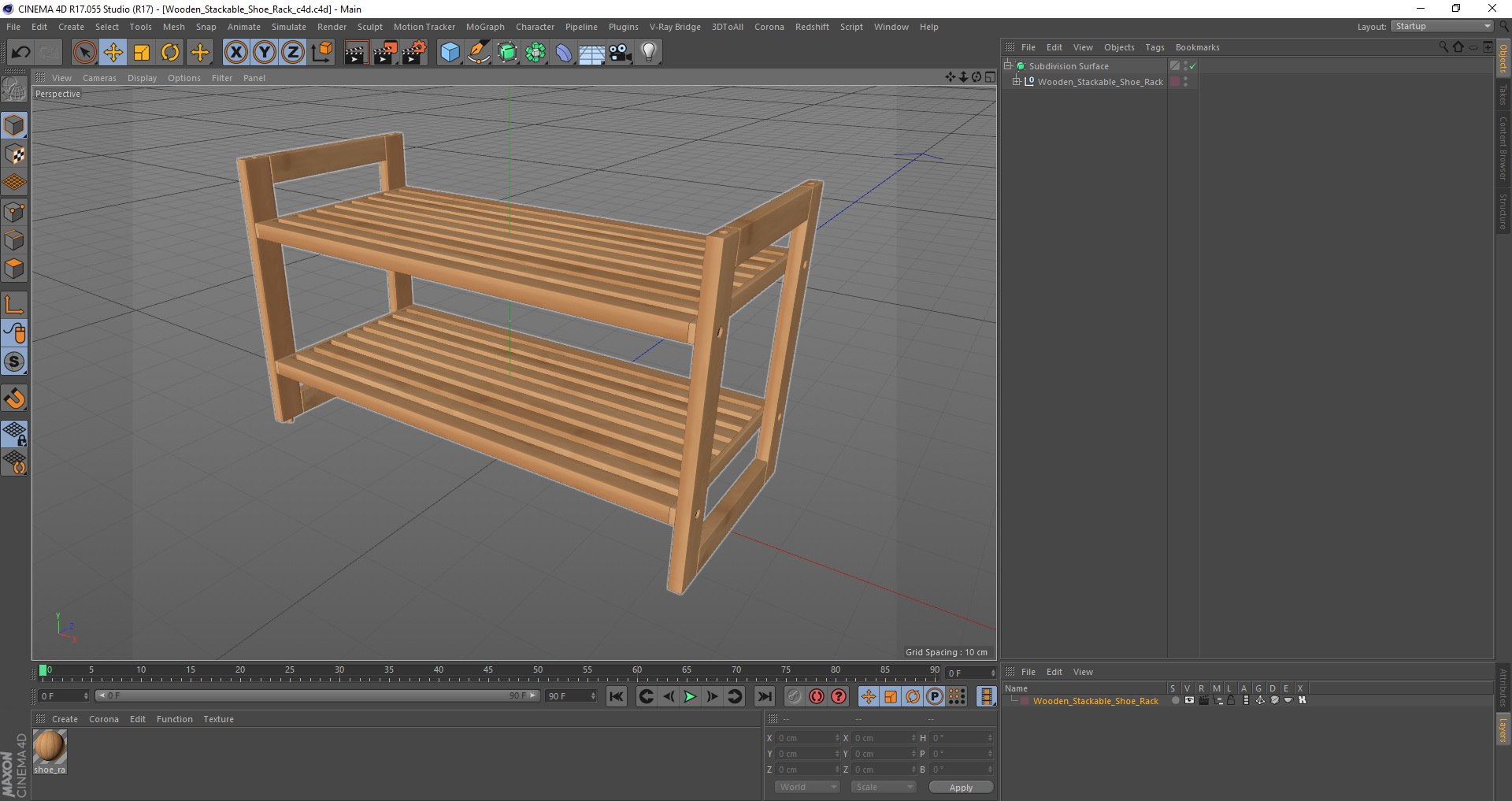 Wooden Stackable Shoe Rack 3D Model - TurboSquid 1521117