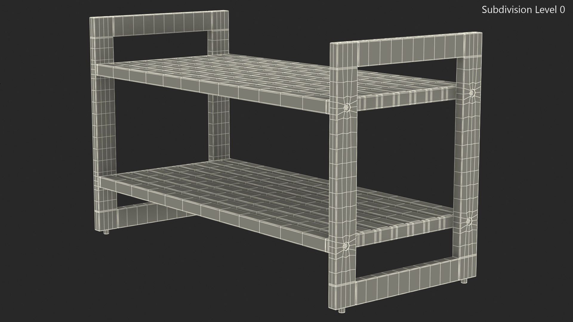 Wooden stackable shoe rack 3D model - TurboSquid 1521117