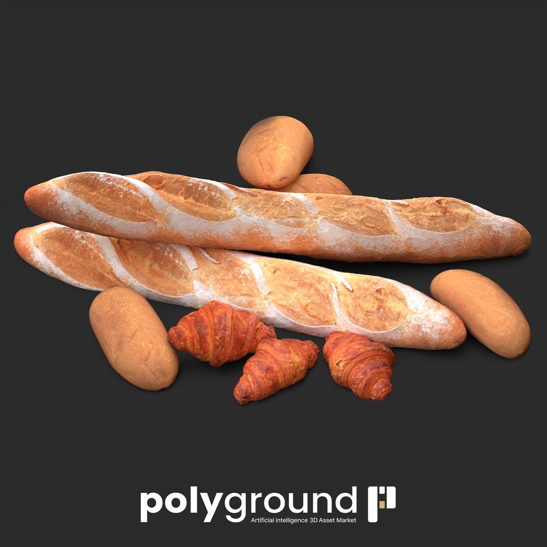 Free 3D 3D Bread Models - TurboSquid 2246400