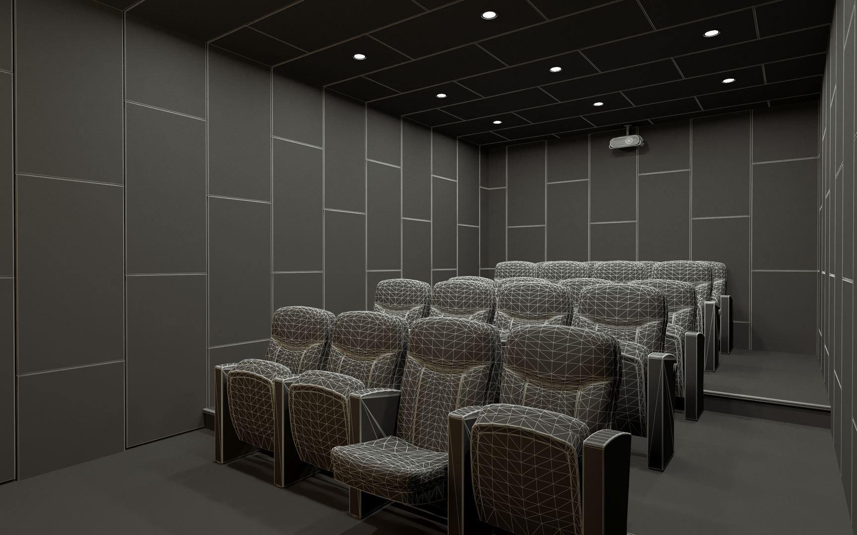 Room home theater design 3D model - TurboSquid 1697238