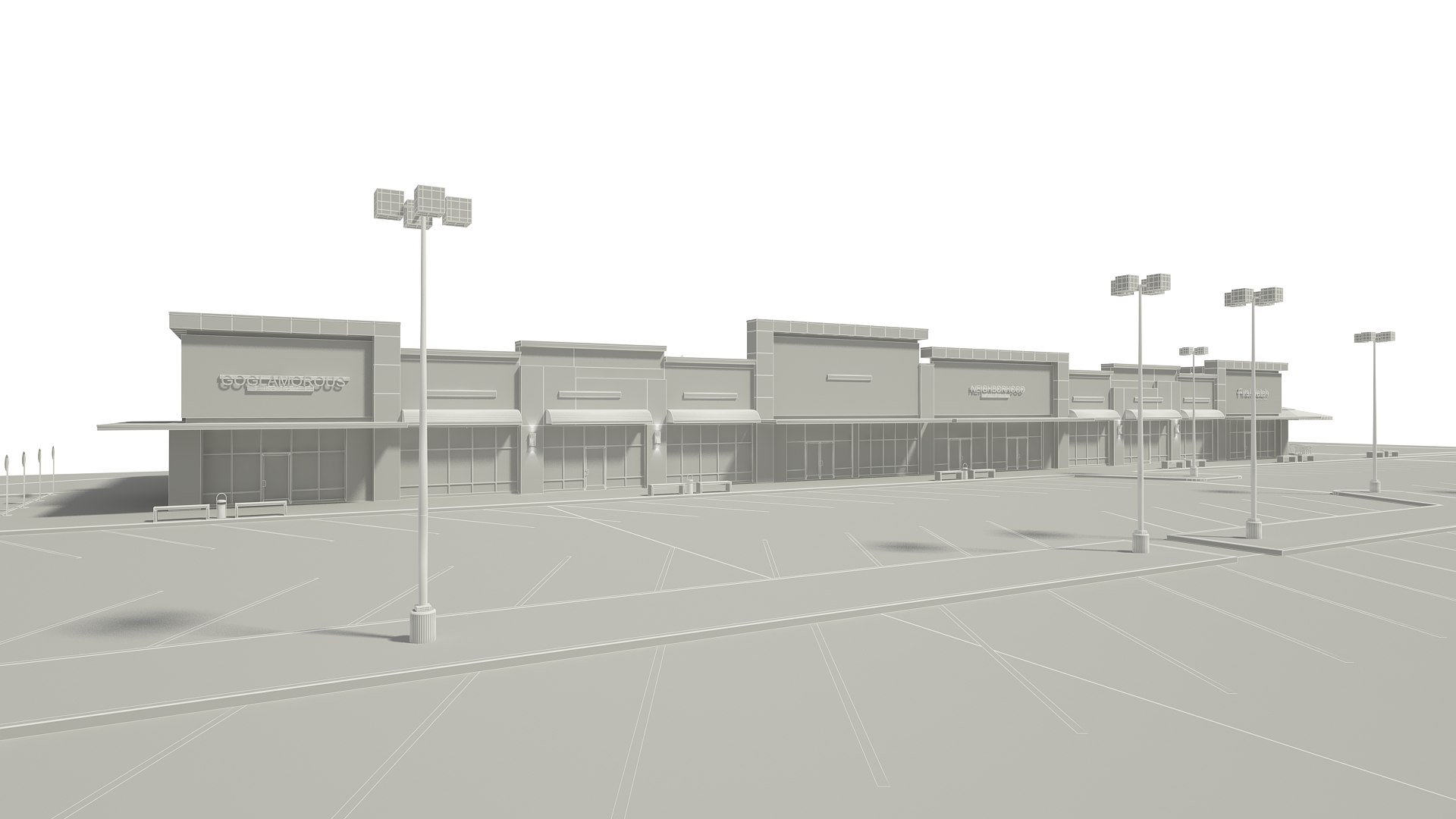 3D Retail Store Building model - TurboSquid 1942488